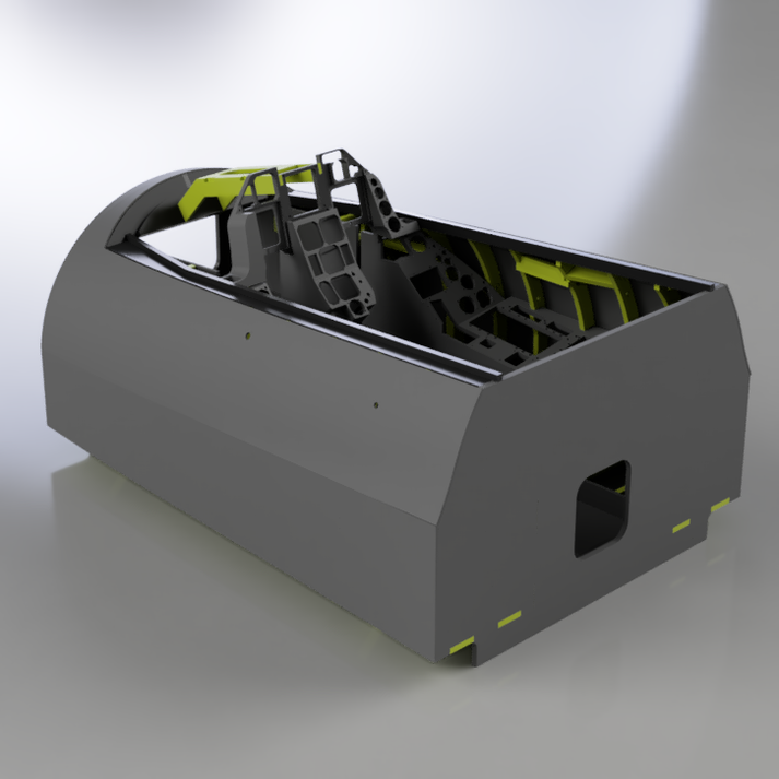F-16C Cockpit Frame Flat Kit – Invictus Cockpit Systems